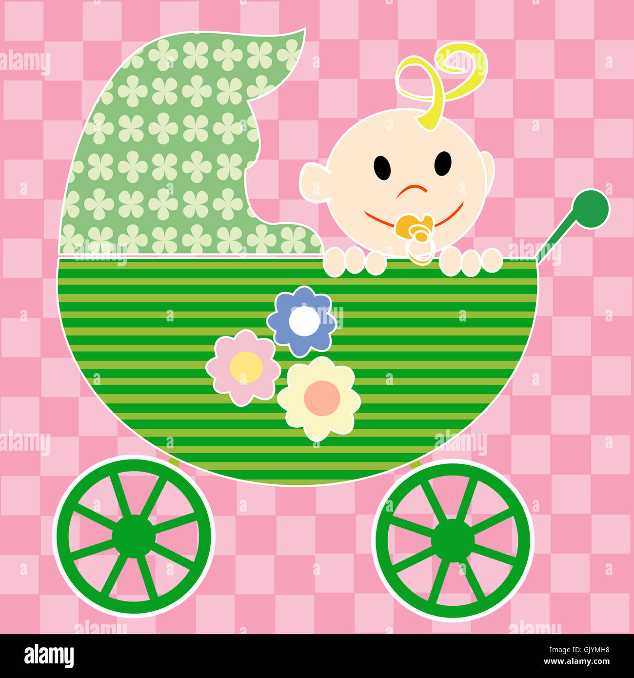 carriage baby card Stock Photo - Alamy