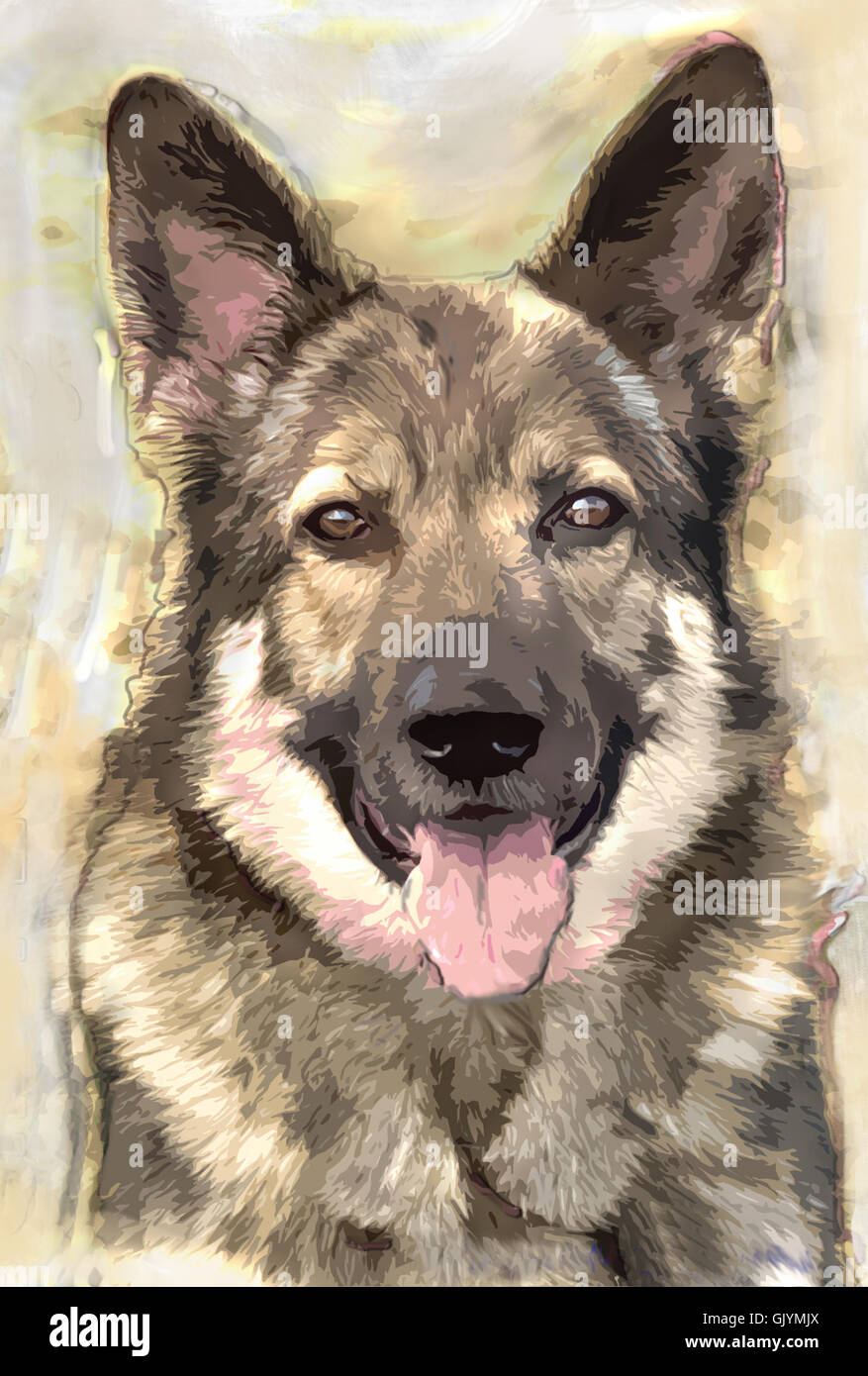 german shepherd poster Stock Photo - Alamy
