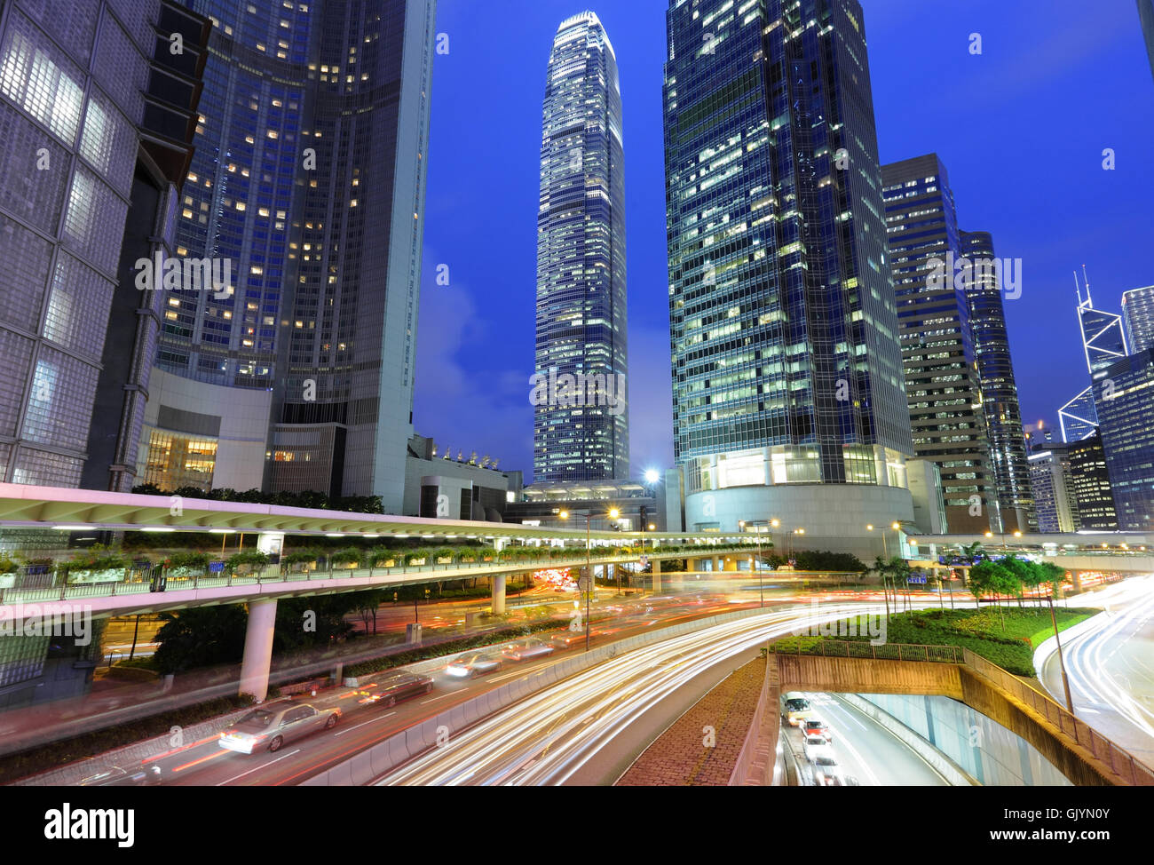 city town night Stock Photo - Alamy
