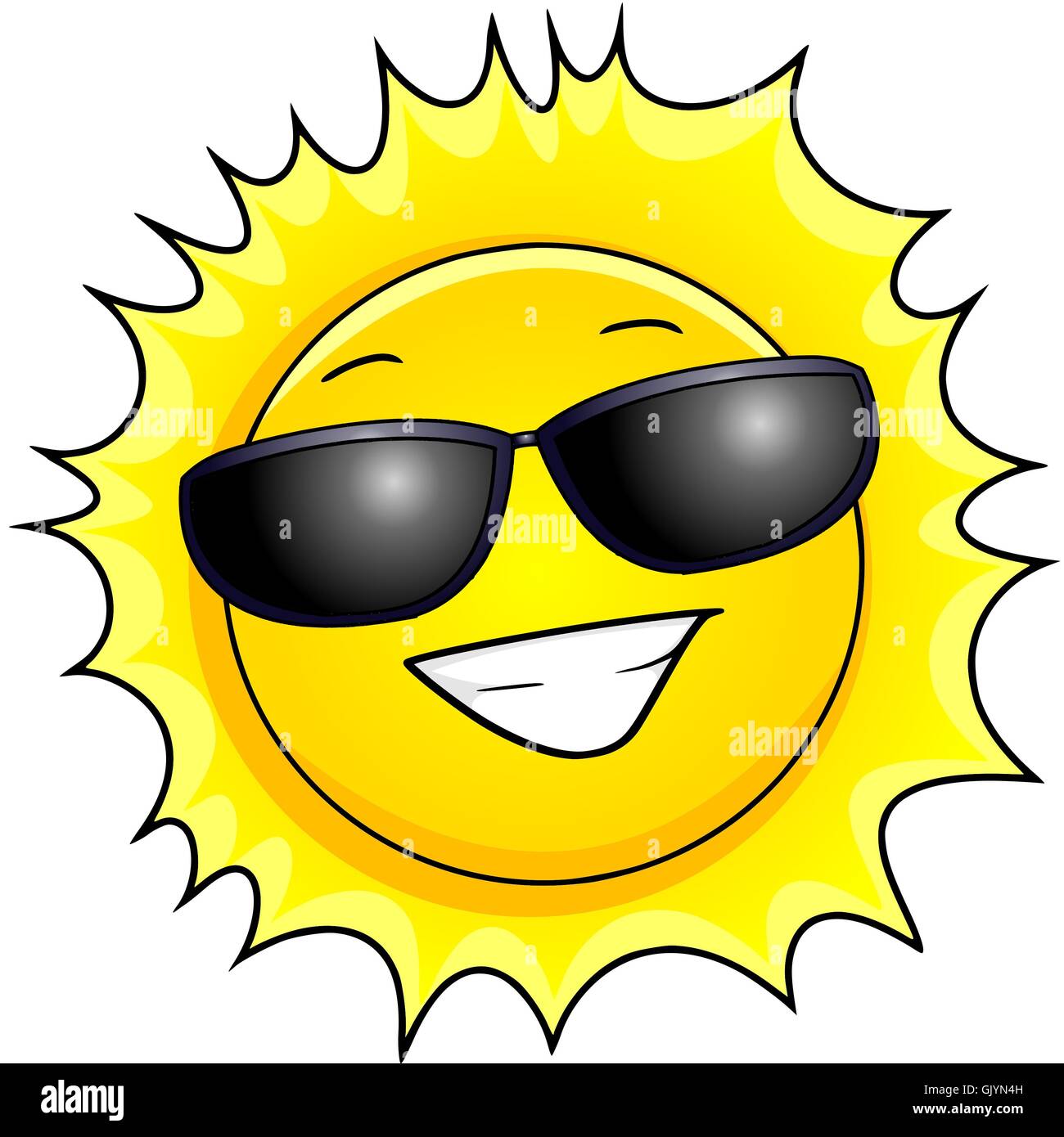 grinning sun with sunglasses Stock Photo - Alamy