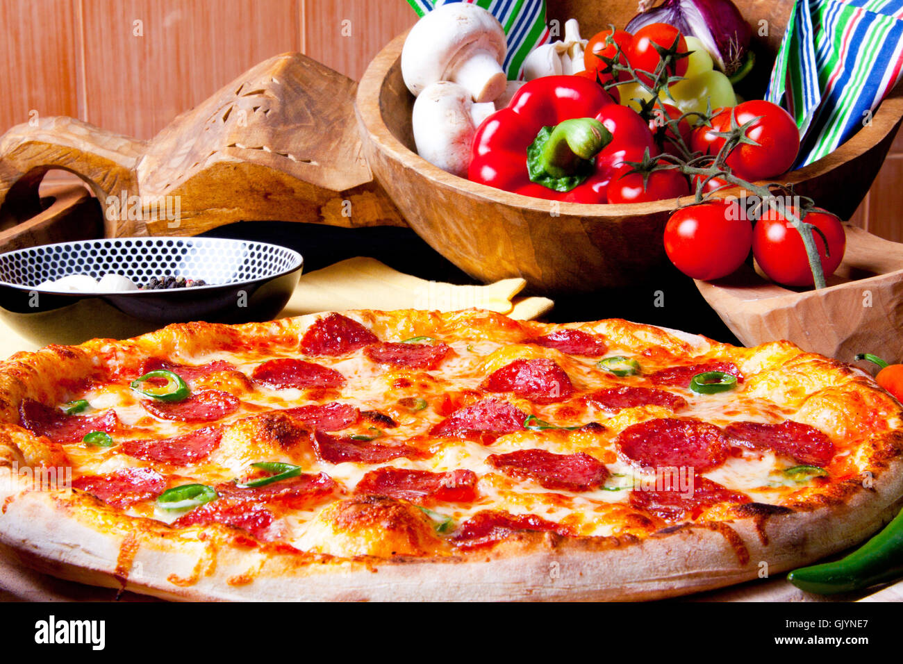 Pepper pizza hi-res stock photography and images - Alamy