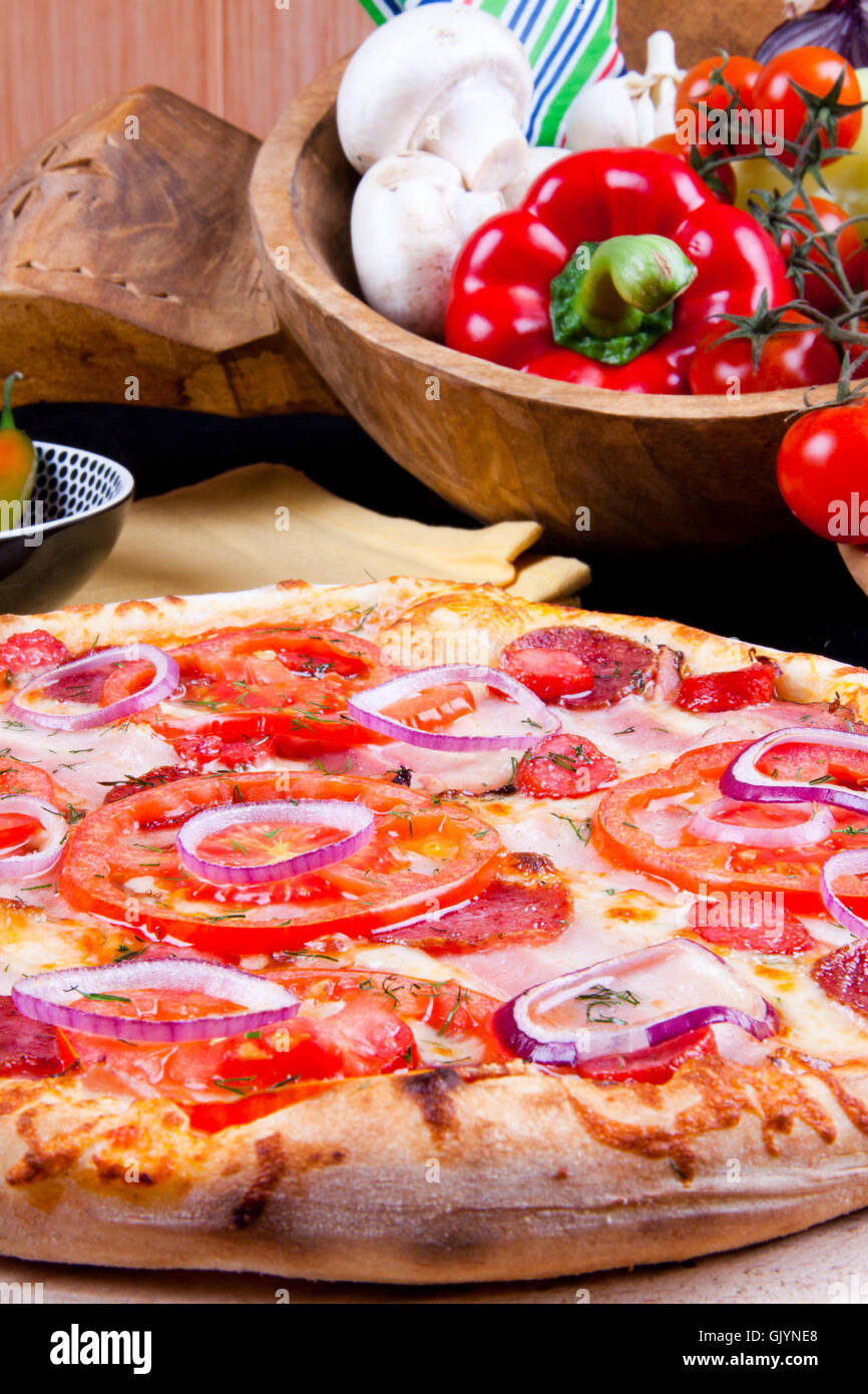 food aliment pizza Stock Photo - Alamy