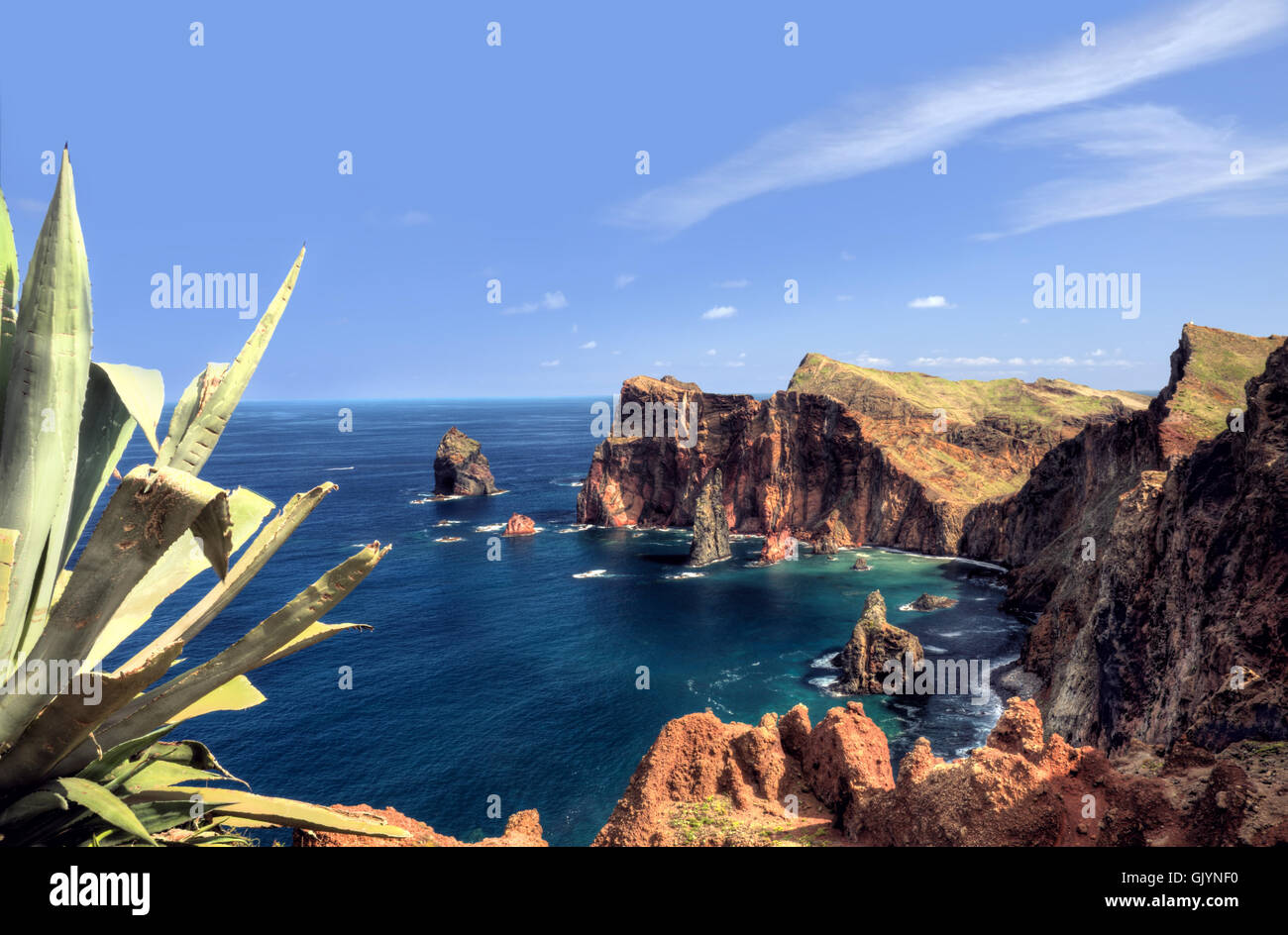 rock madeira landscape Stock Photo - Alamy