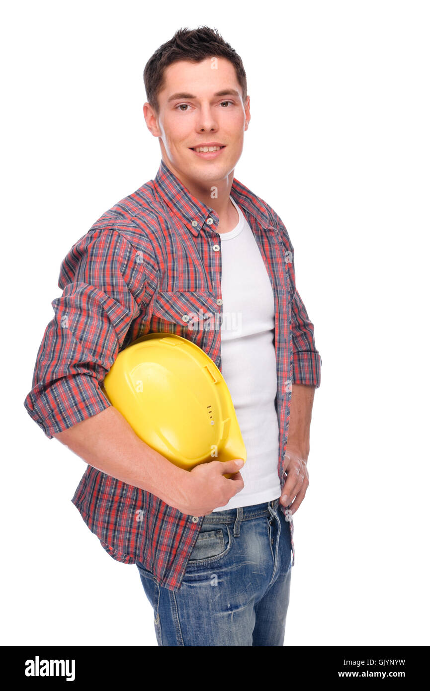young construction worker Stock Photo - Alamy