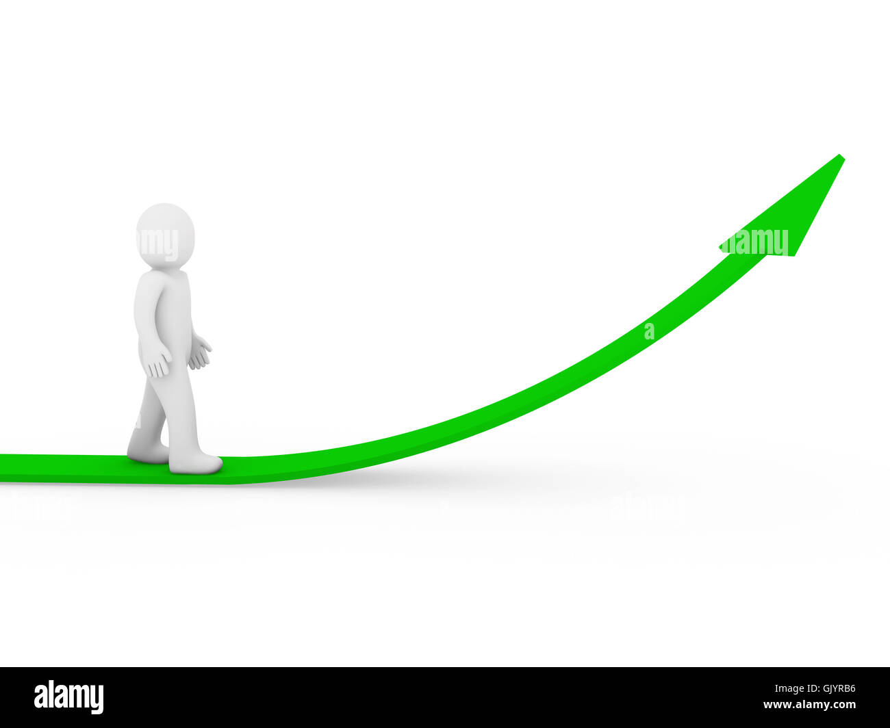 3d human arrow success growth green Stock Photo - Alamy