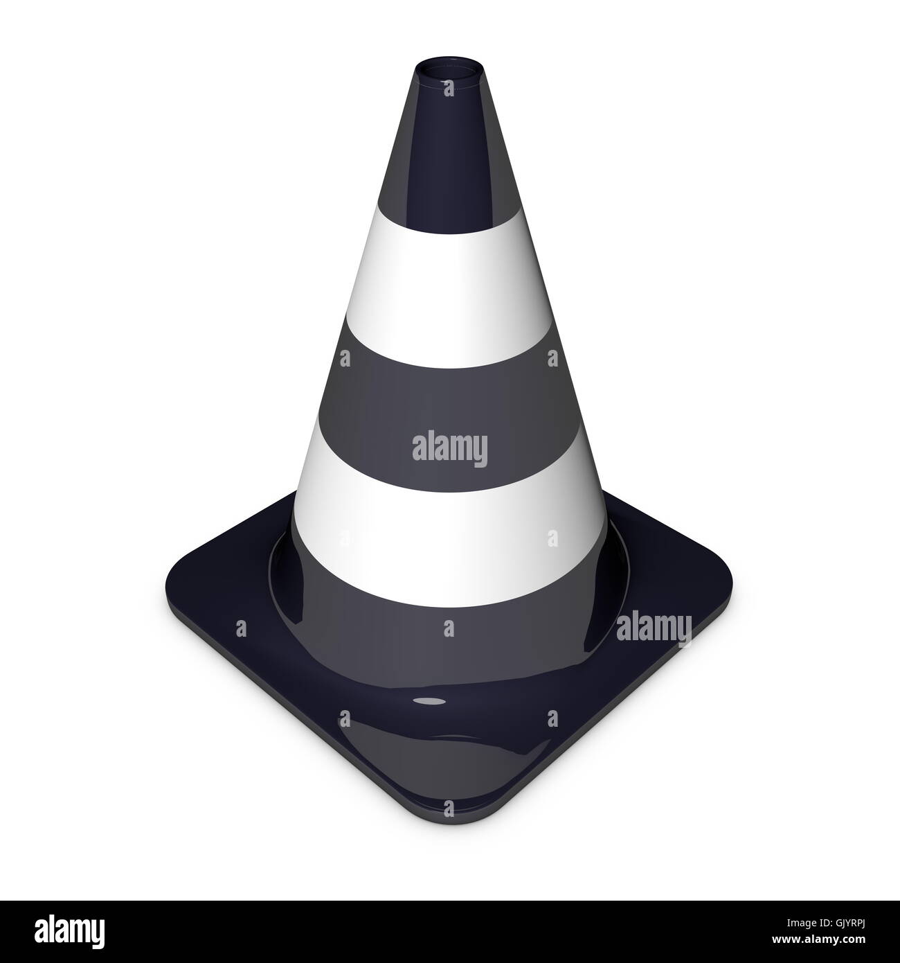 Black striped cone Cut Out Stock Images & Pictures - Alamy