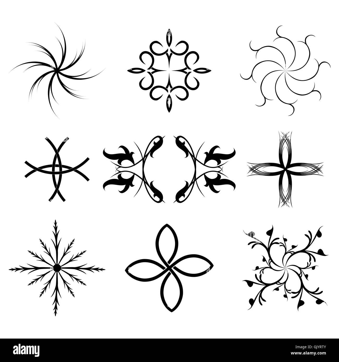 Ornamental design elements Stock Photo - Alamy