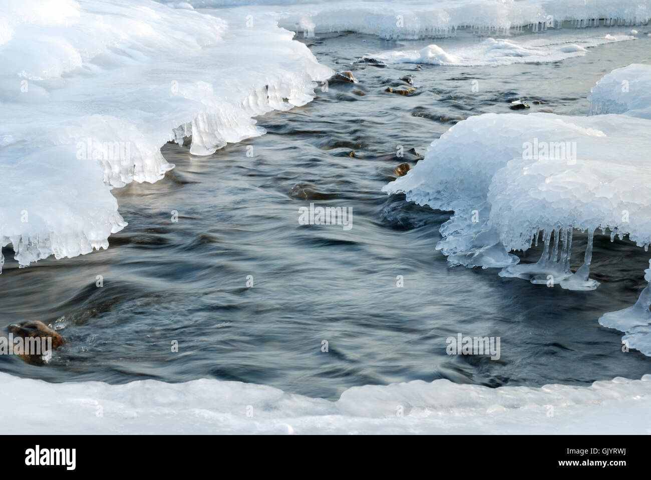 river in ice Stock Photo - Alamy