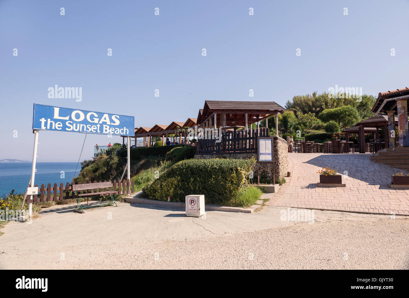 Sunset Beach, Peroulades Logas Beach, Corfu, Greece Stock Photo - Alamy