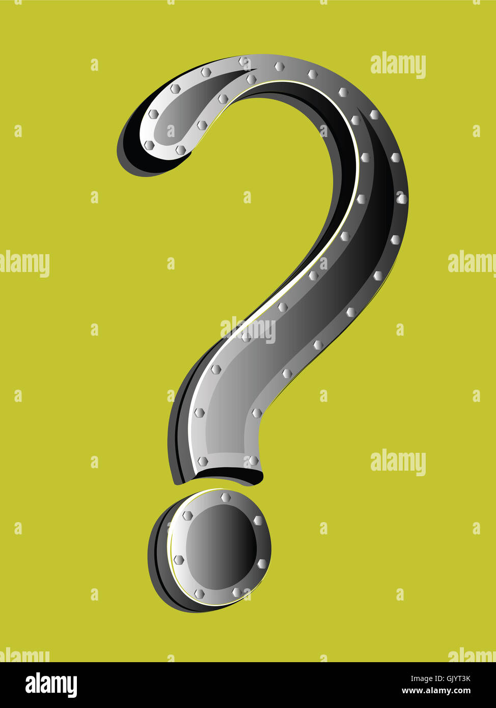 metallic question mark Stock Photo - Alamy
