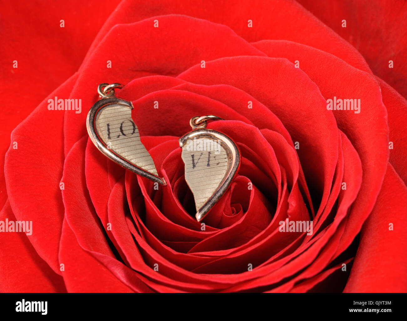 Broken heart rose petals symbol hi-res stock photography and images - Alamy