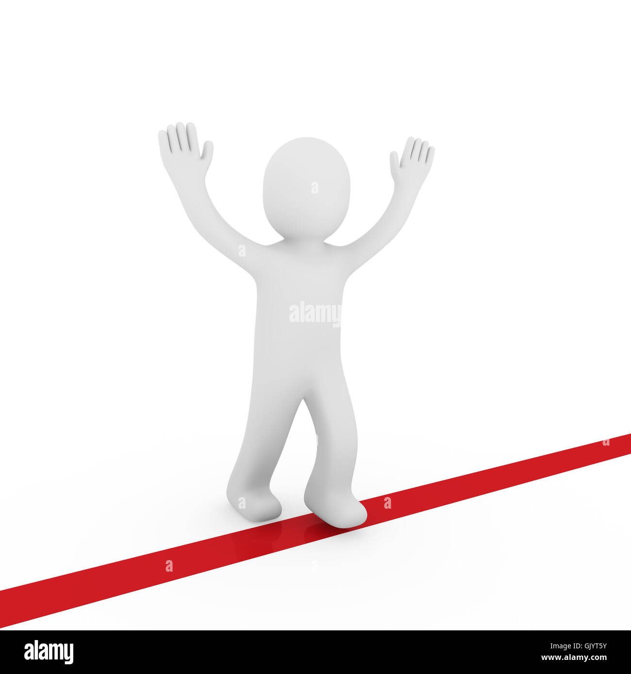 3d human winner target Stock Photo - Alamy