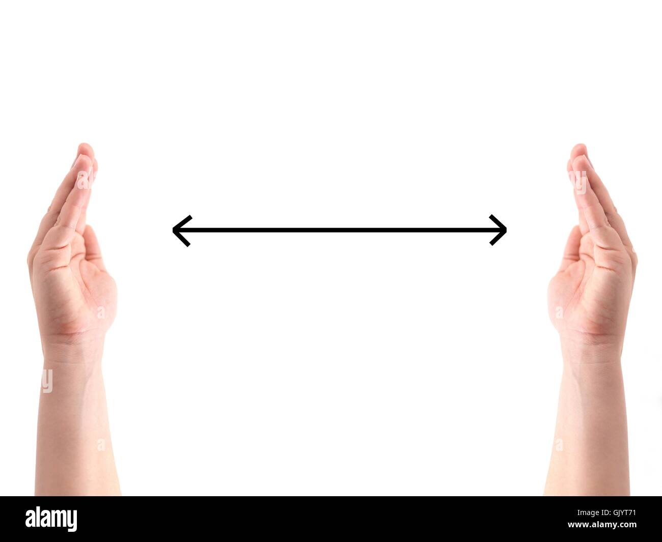 Holding hands apart Cut Out Stock Images & Pictures - Alamy