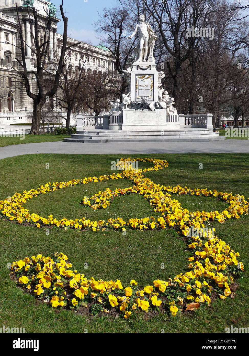monument music vienna Stock Photo - Alamy