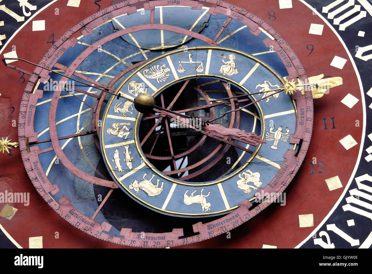 clock time astrology Stock Photo - Alamy