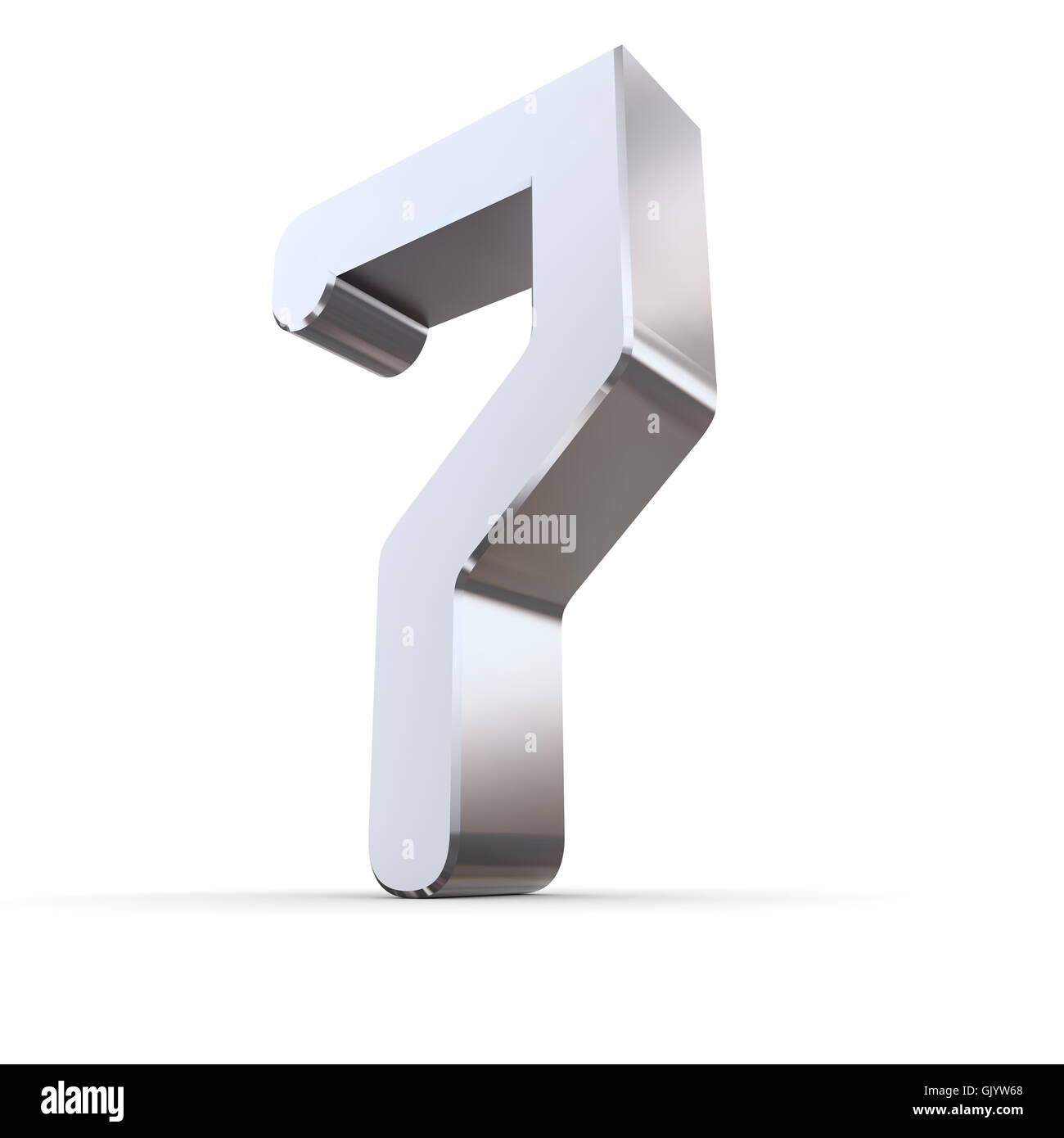 Shiny Number 7 - OCR Look Stock Photo - Alamy
