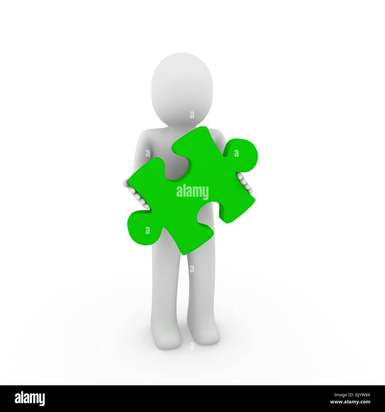 3d Human Puzzle Green Business White Success Teamwork High Resolution ...