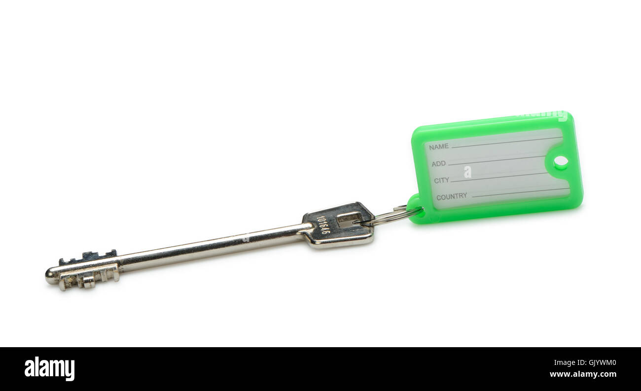 Key with color trinket Stock Photo - Alamy