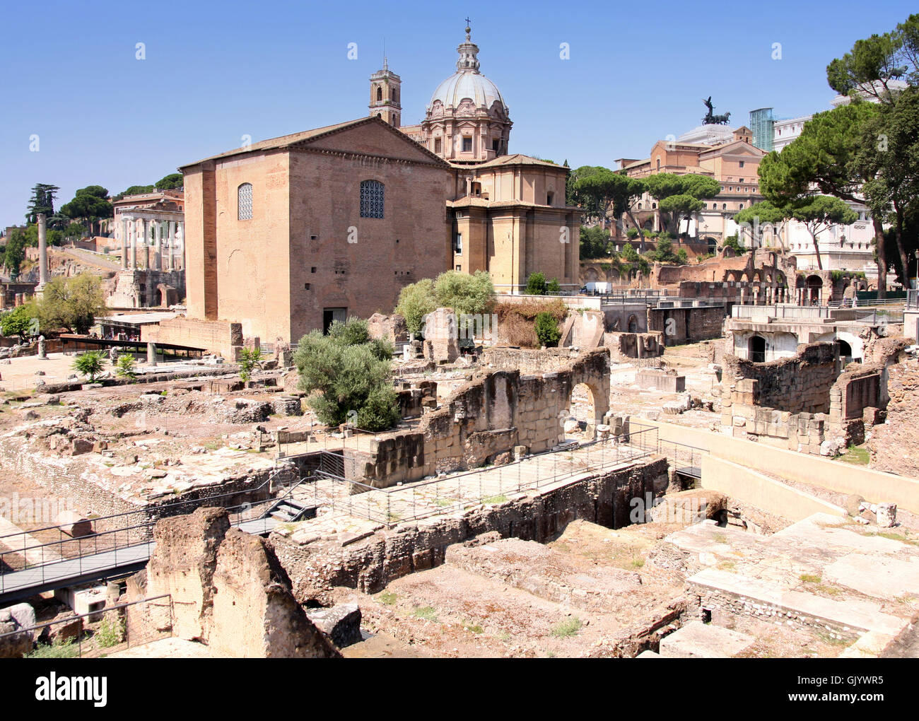 Landscape view of roman forum in Rome, Italy Stock Photo - Alamy