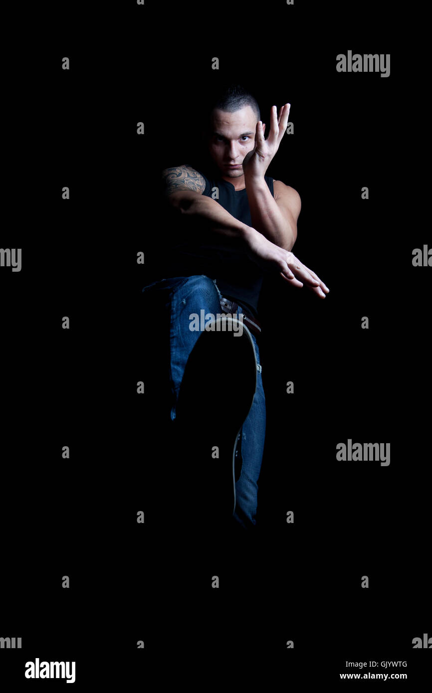 Karate shadow street hi-res stock photography and images - Alamy