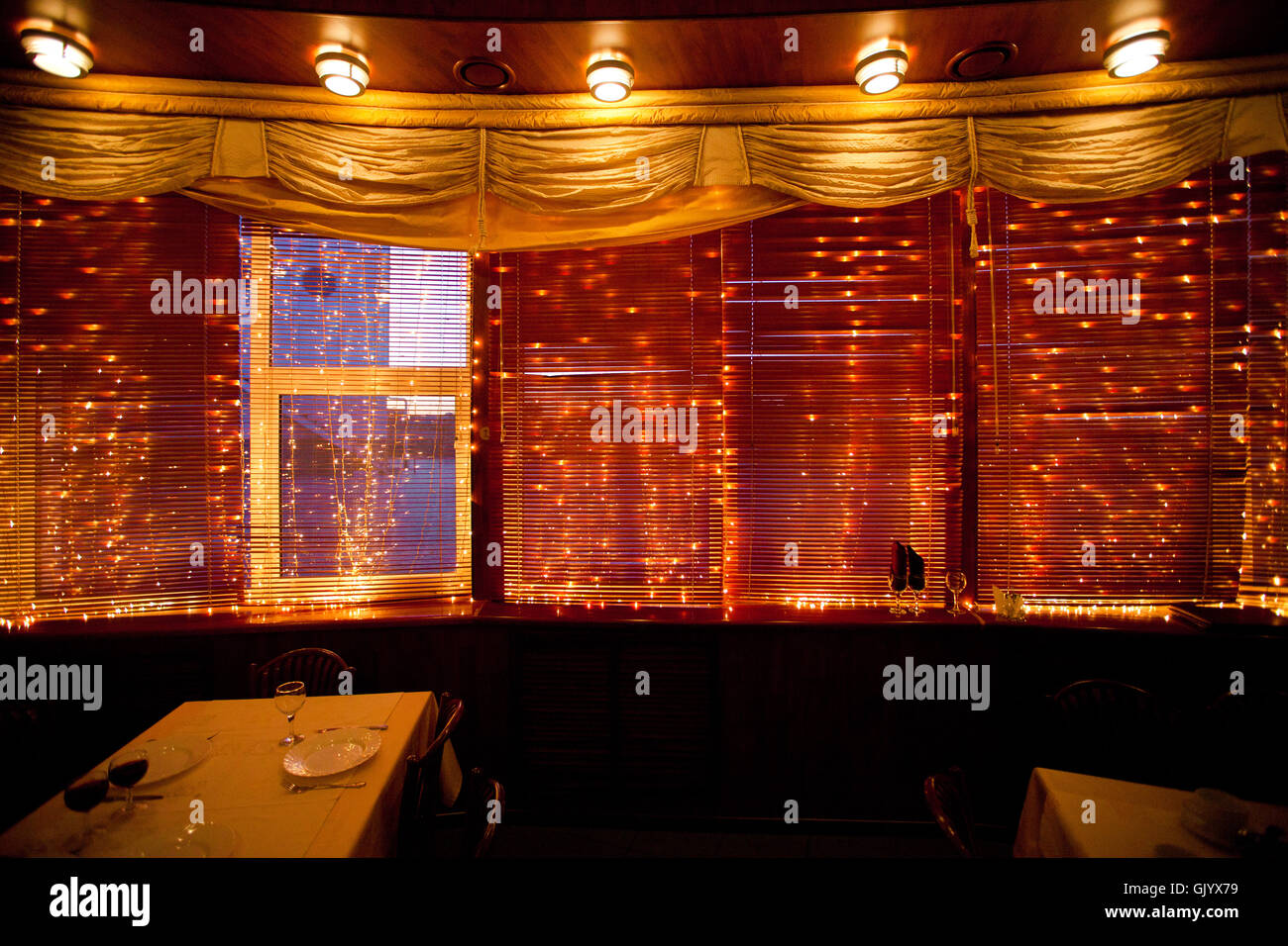lights of a restaurant windows Stock Photo - Alamy