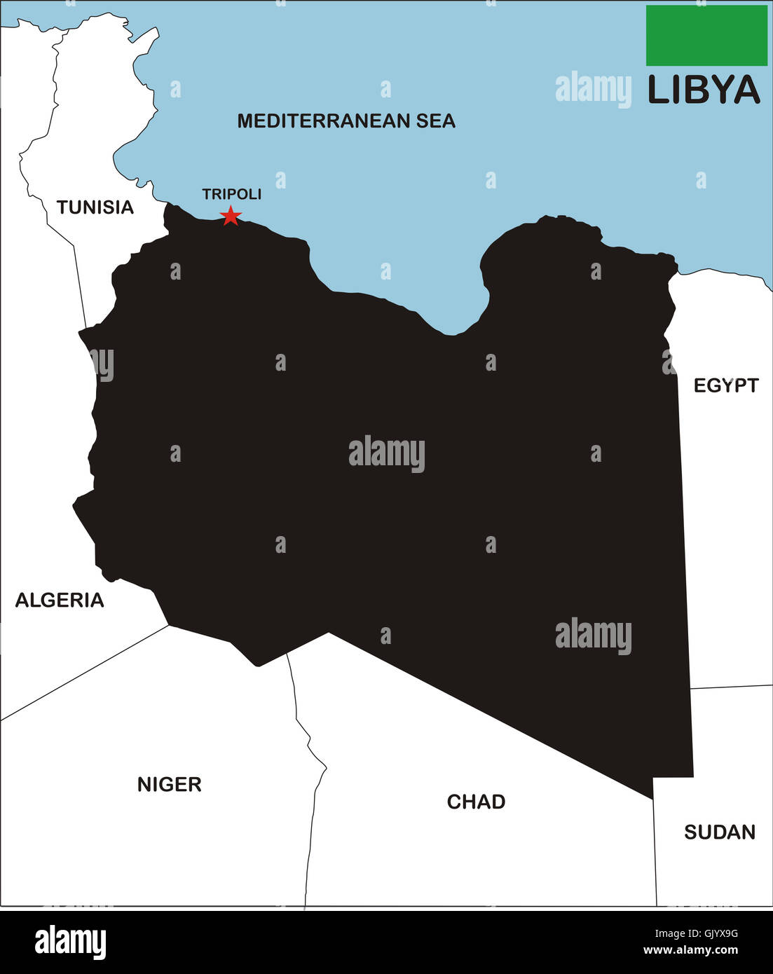 libya map topography