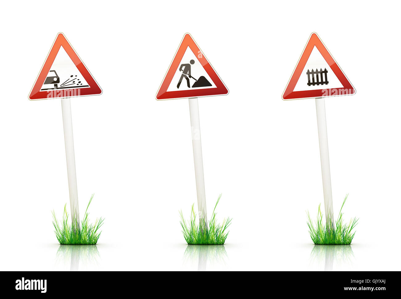 Traffic Sign Warning Stock Photo - Alamy