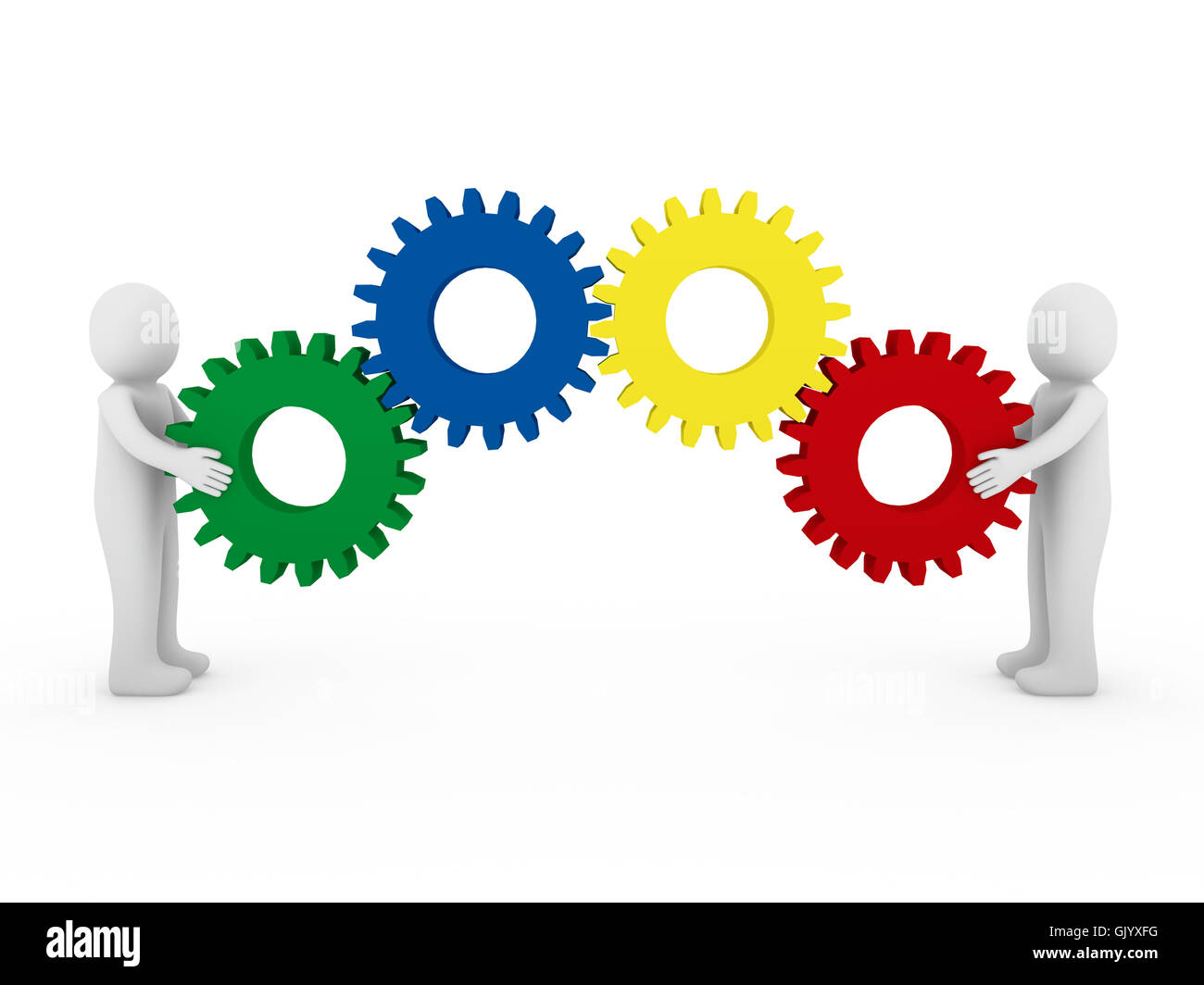 Cartoon gear construction engine work hi-res stock photography and ...