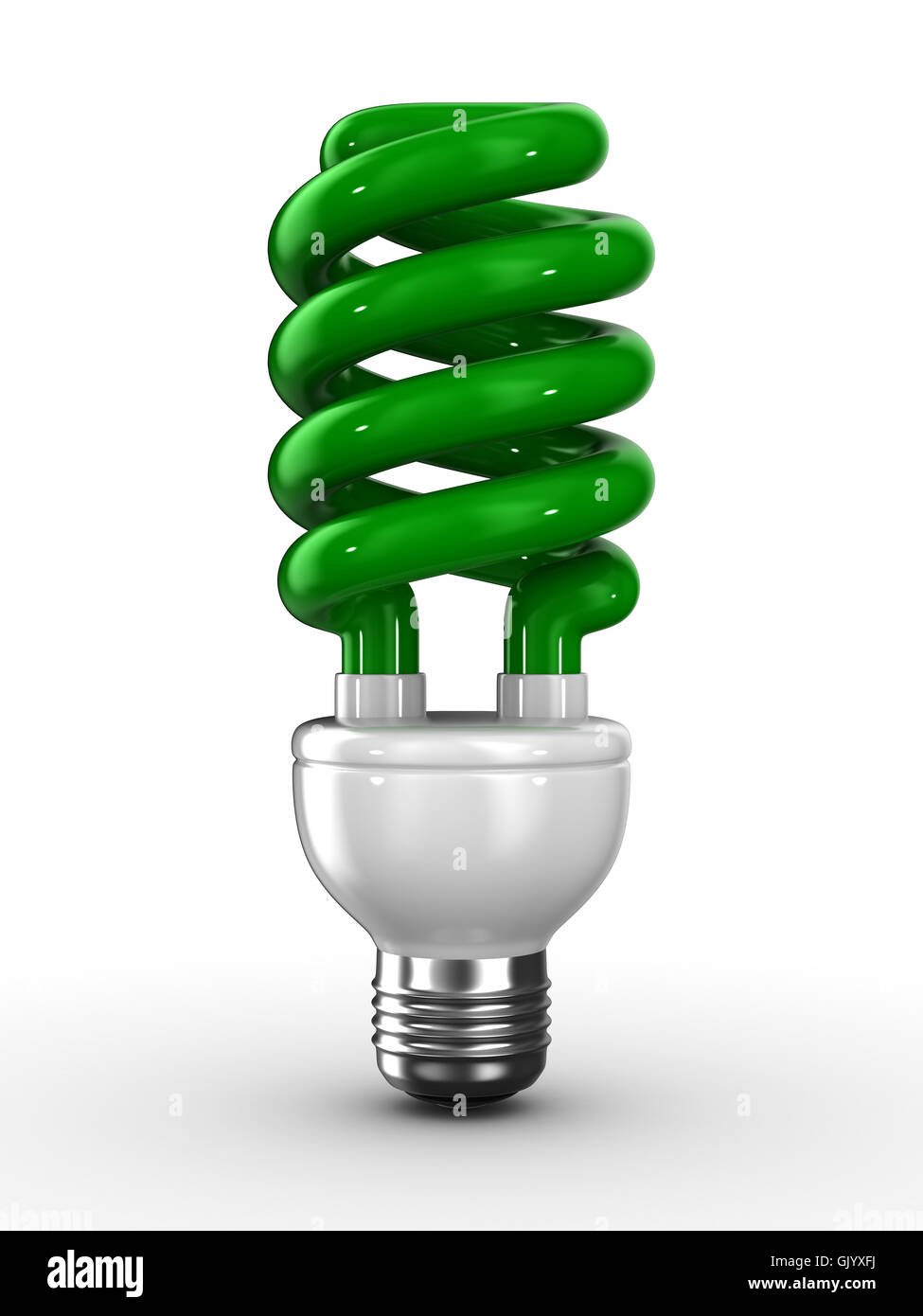 energy saving bulb on white background. Isolated 3D image Stock Photo ...