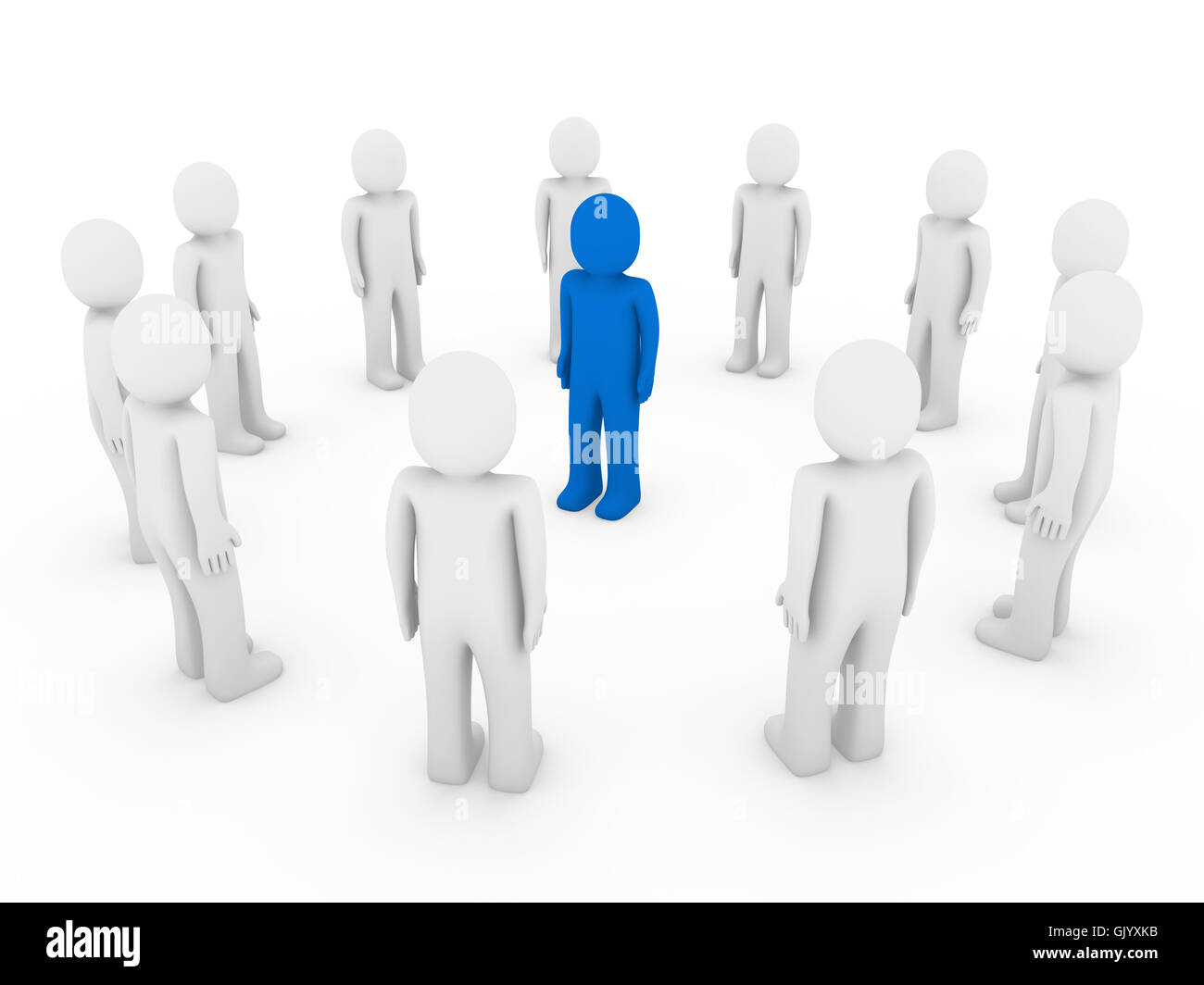 3d human circle blue Stock Photo - Alamy