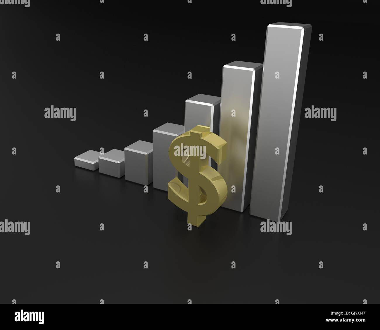 Dollar financial graph Stock Photo - Alamy