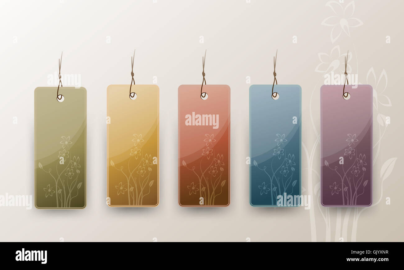 Set of Blank Tags Stock Photo - Alamy