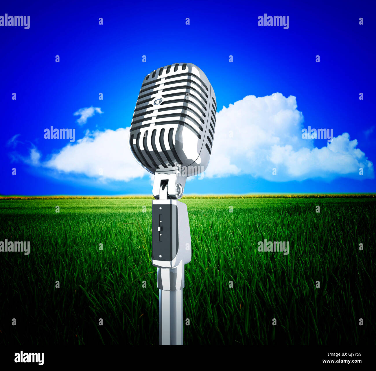 Green microphone hi-res stock photography and images - Alamy