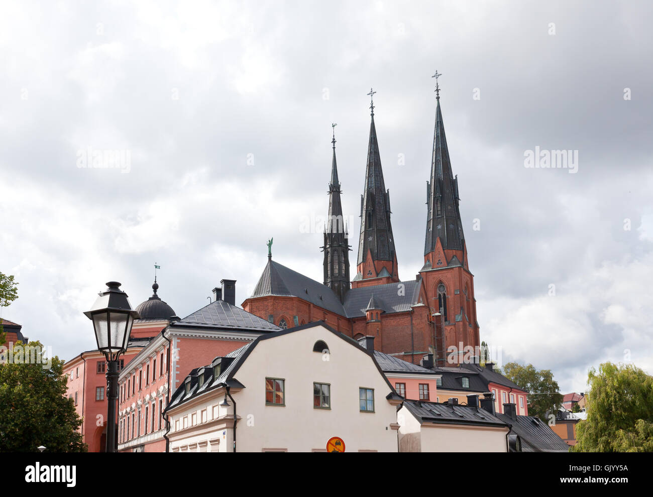 Uppsala domkyrka cathedral landmark hi-res stock photography and images ...