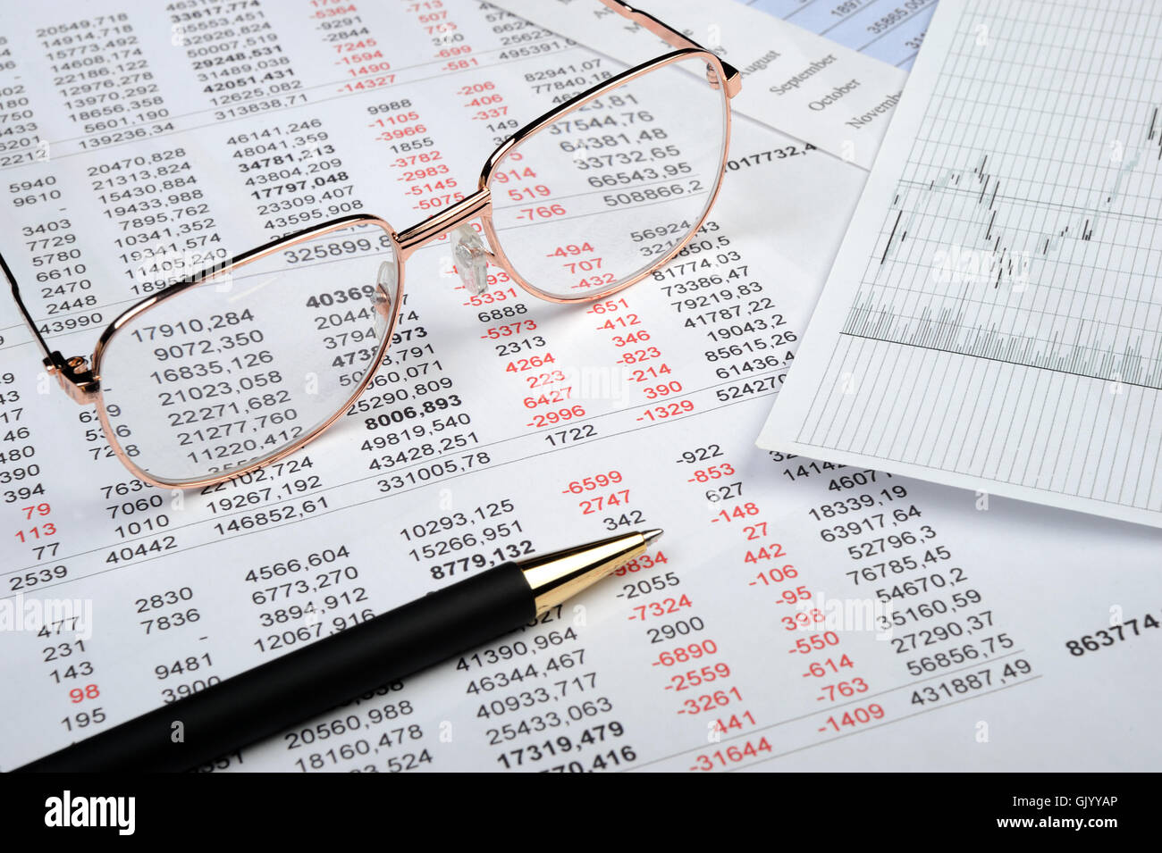 The financial report Stock Photo - Alamy