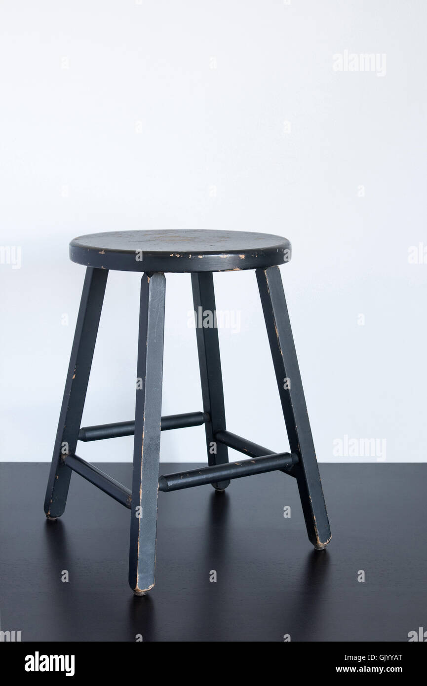 Black painted wooden chair hi-res stock photography and images - Alamy