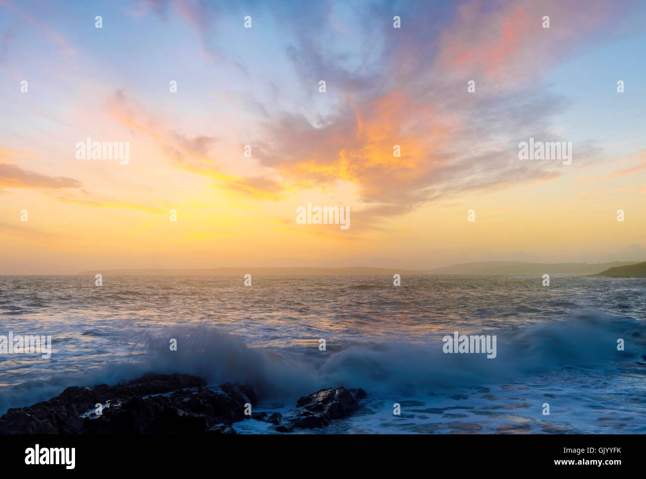 sunset dusk landscape Stock Photo - Alamy