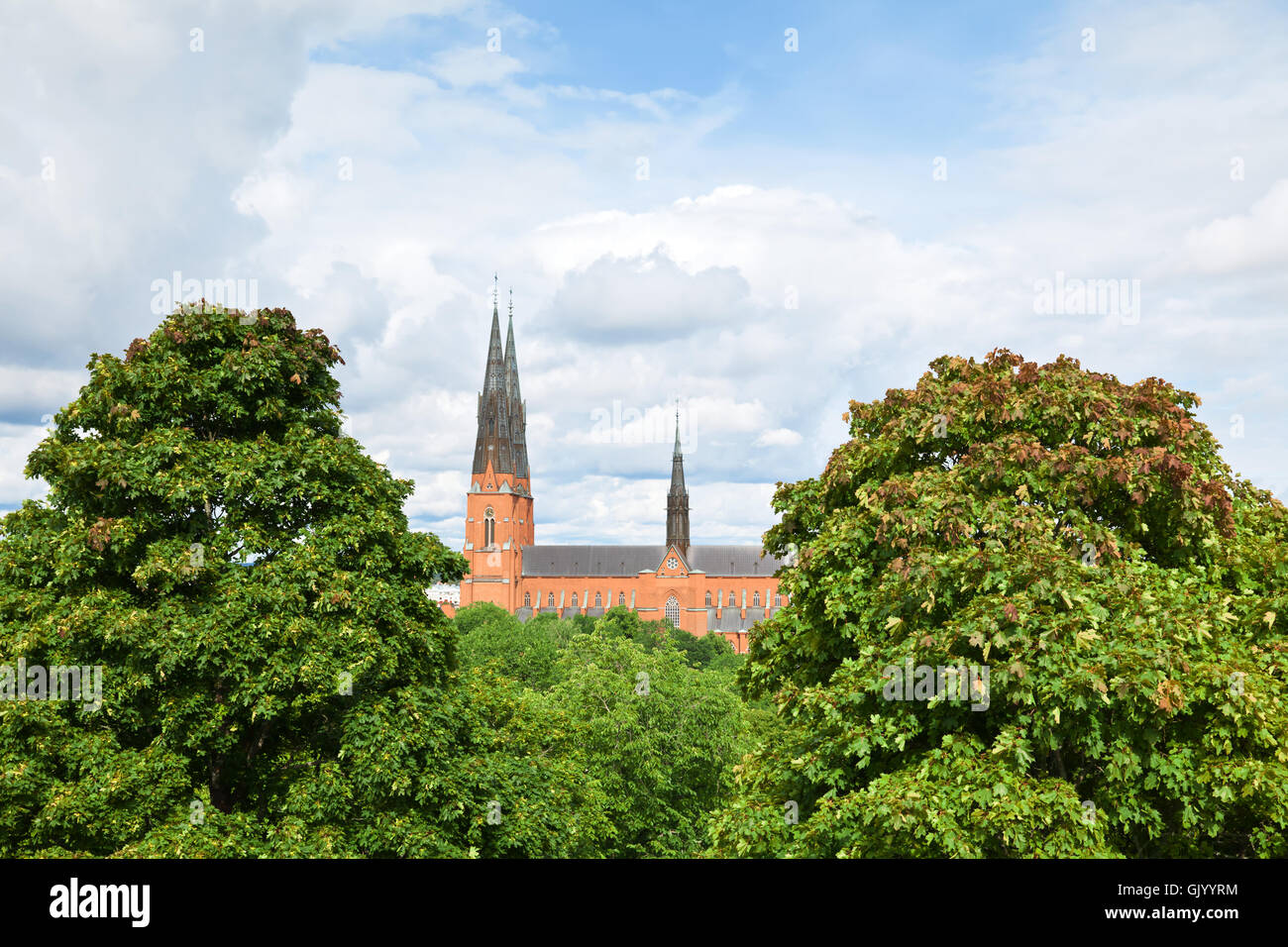The famous Uppsala cathedral Stock Photo - Alamy