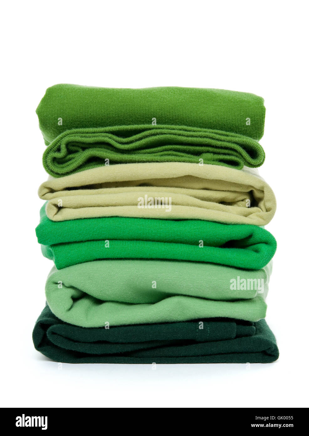 Pile folded colored fabric Cut Out Stock Images & Pictures - Alamy