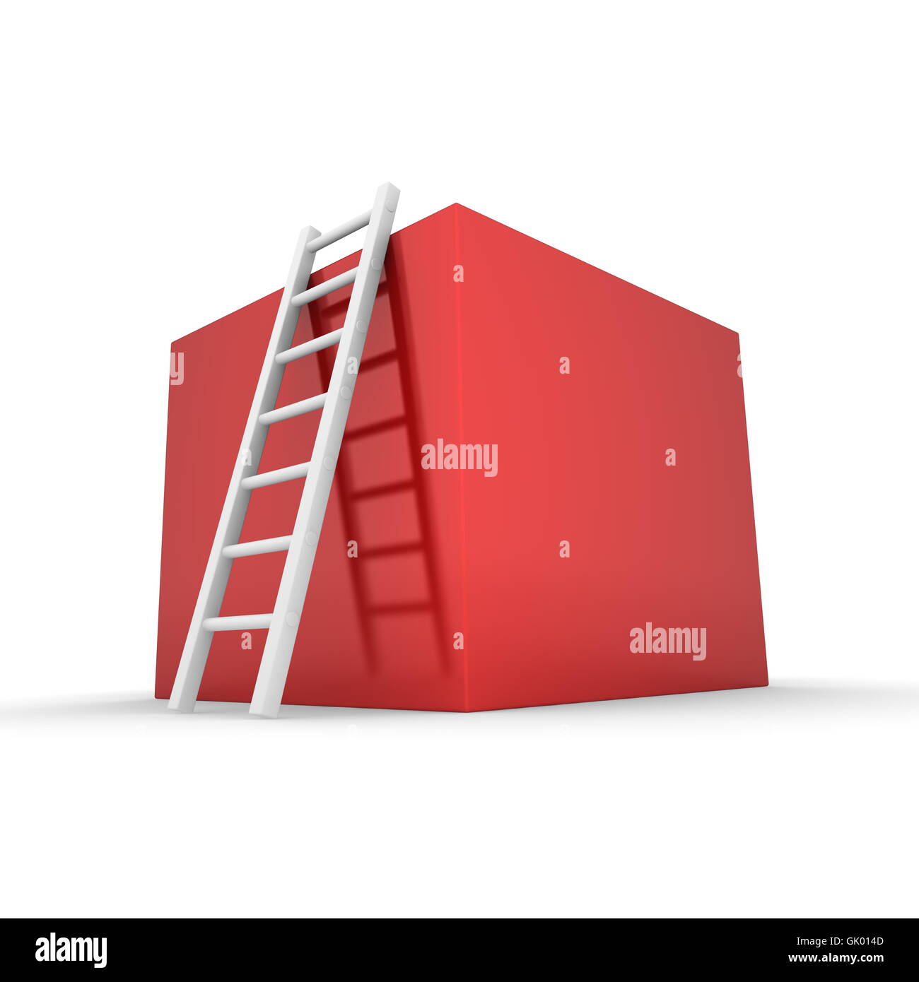 Climb up the Shiny Red Box Stock Photo - Alamy