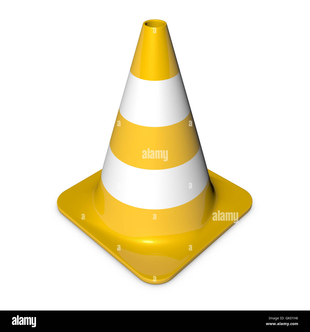 Traffic Cone - Shiny Yellow Stock Photo - Alamy
