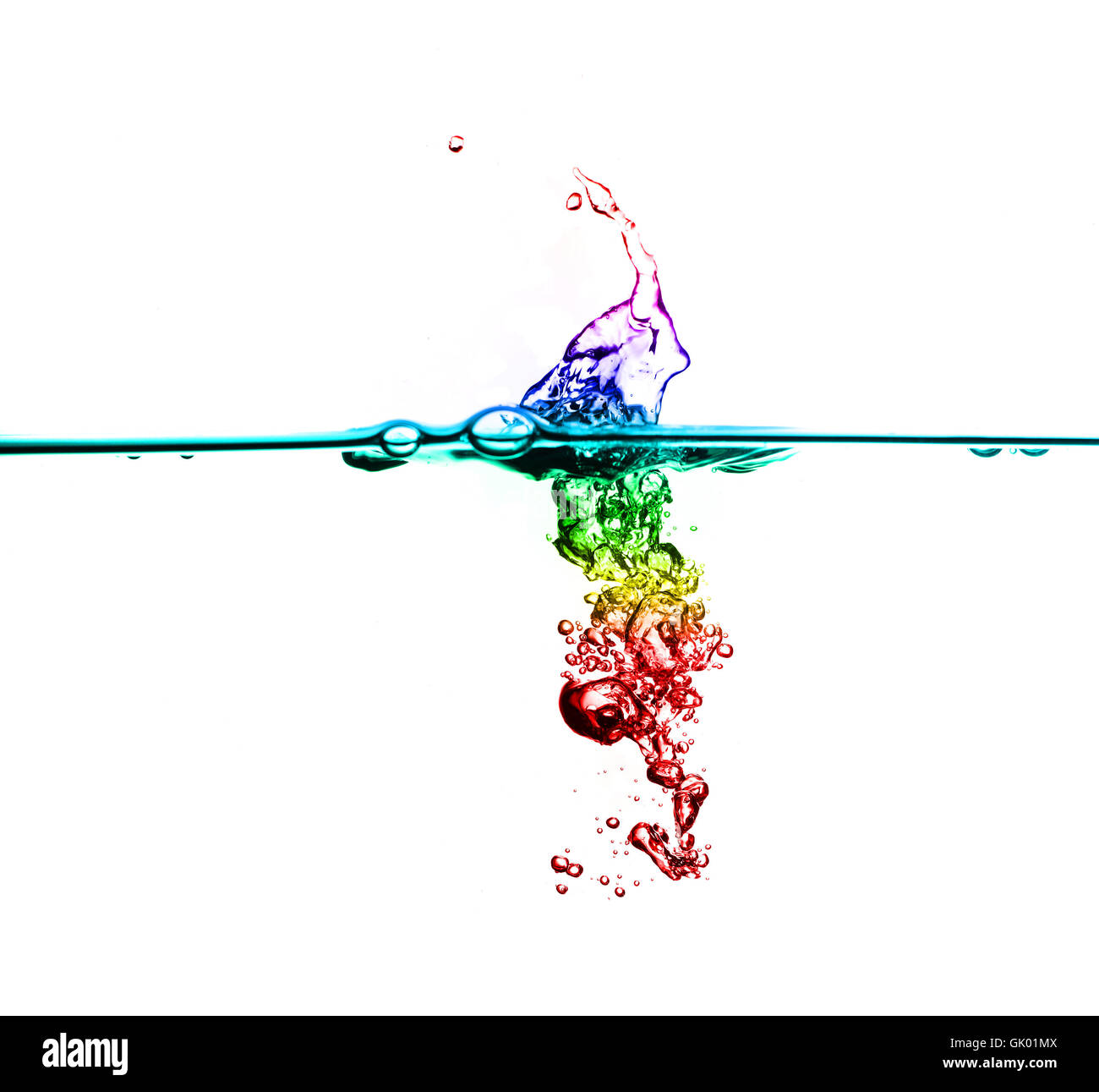 closeup rainbow splash Stock Photo - Alamy