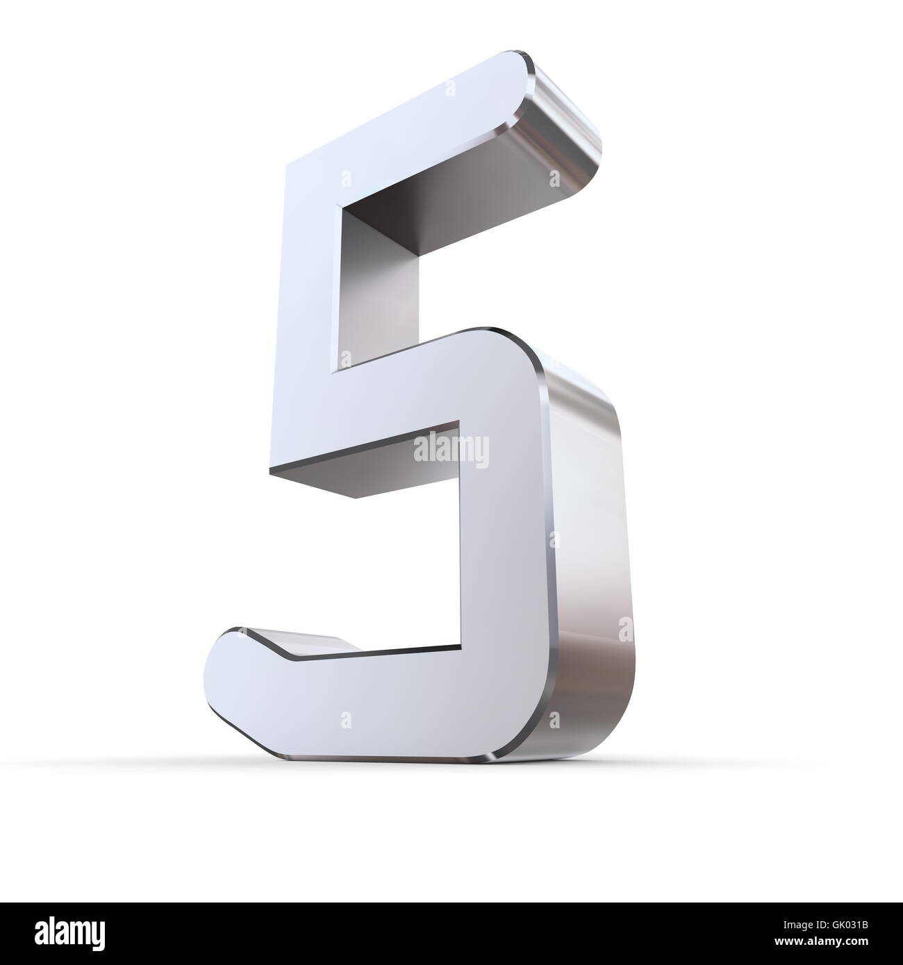 Shiny Number 5 - OCR Look Stock Photo - Alamy