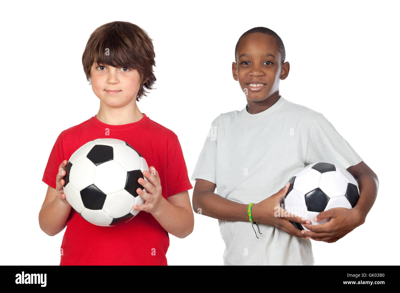 Holding soccer ball boy Cut Out Stock Images & Pictures - Alamy