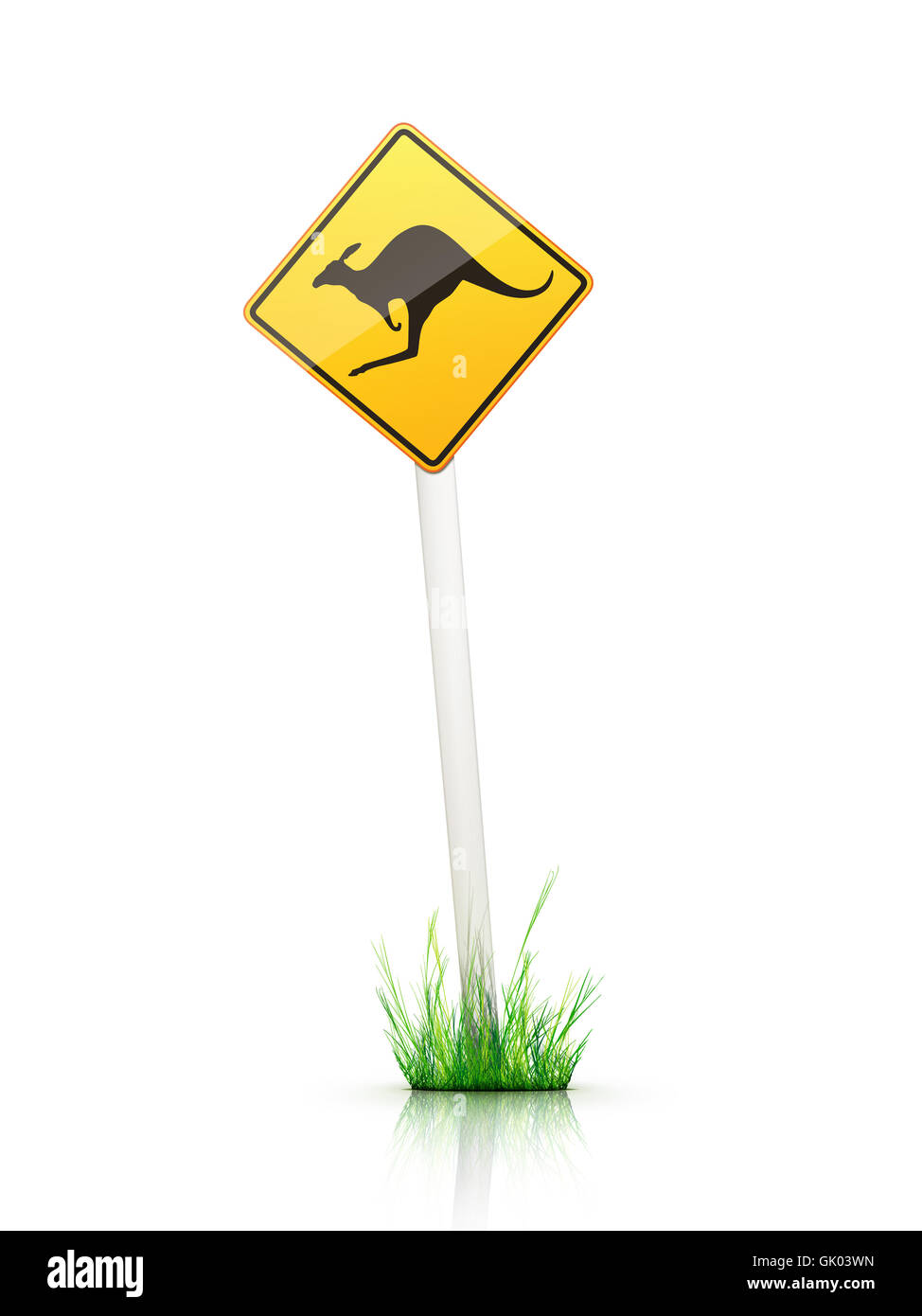 Kangaroo traffic warning sign hi-res stock photography and images - Alamy