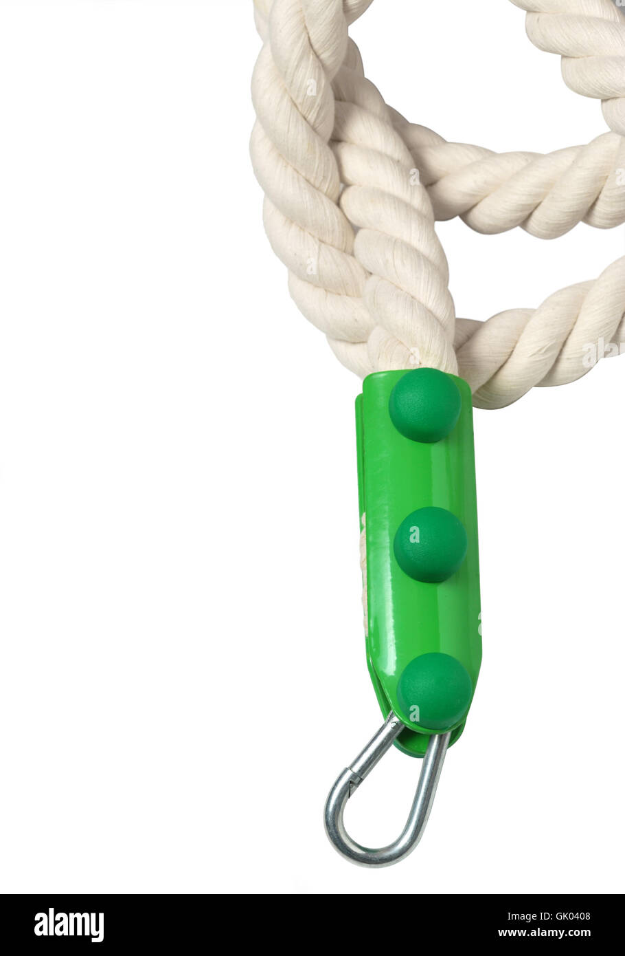 Rope with a carbine Stock Photo - Alamy