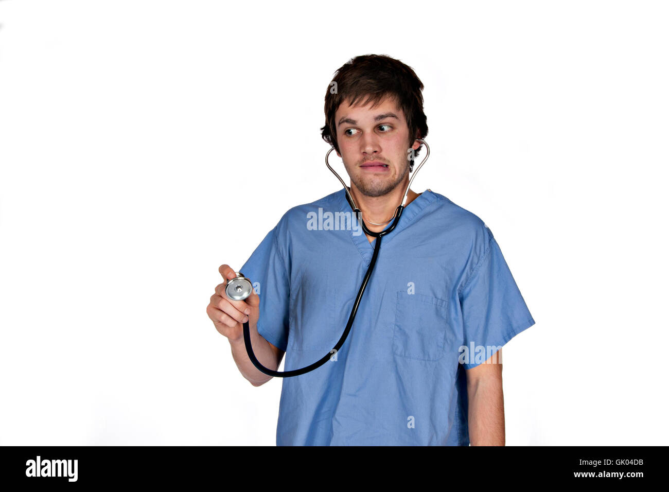 funny male with stethoscope Stock Photo - Alamy
