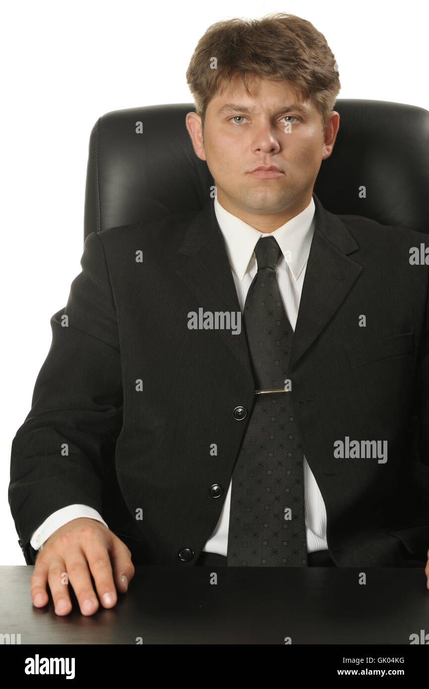 The young businessman in bad mood Stock Photo - Alamy