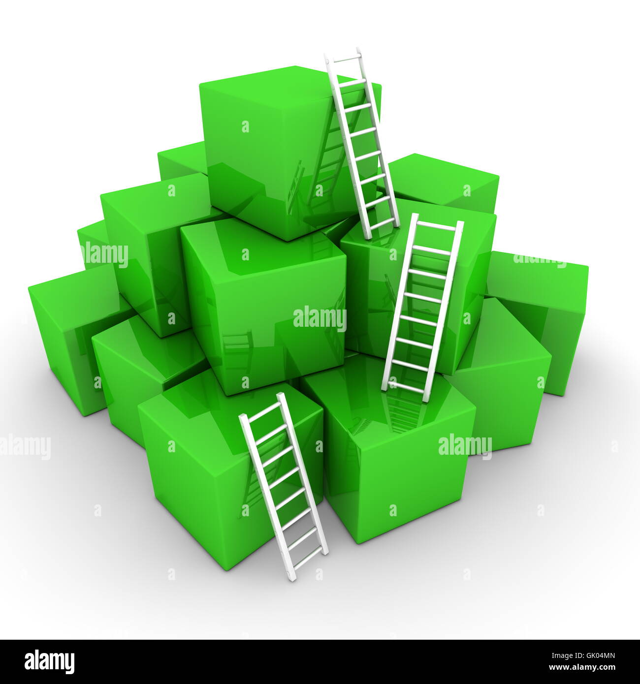 Levels stairs Cut Out Stock Images & Pictures - Alamy