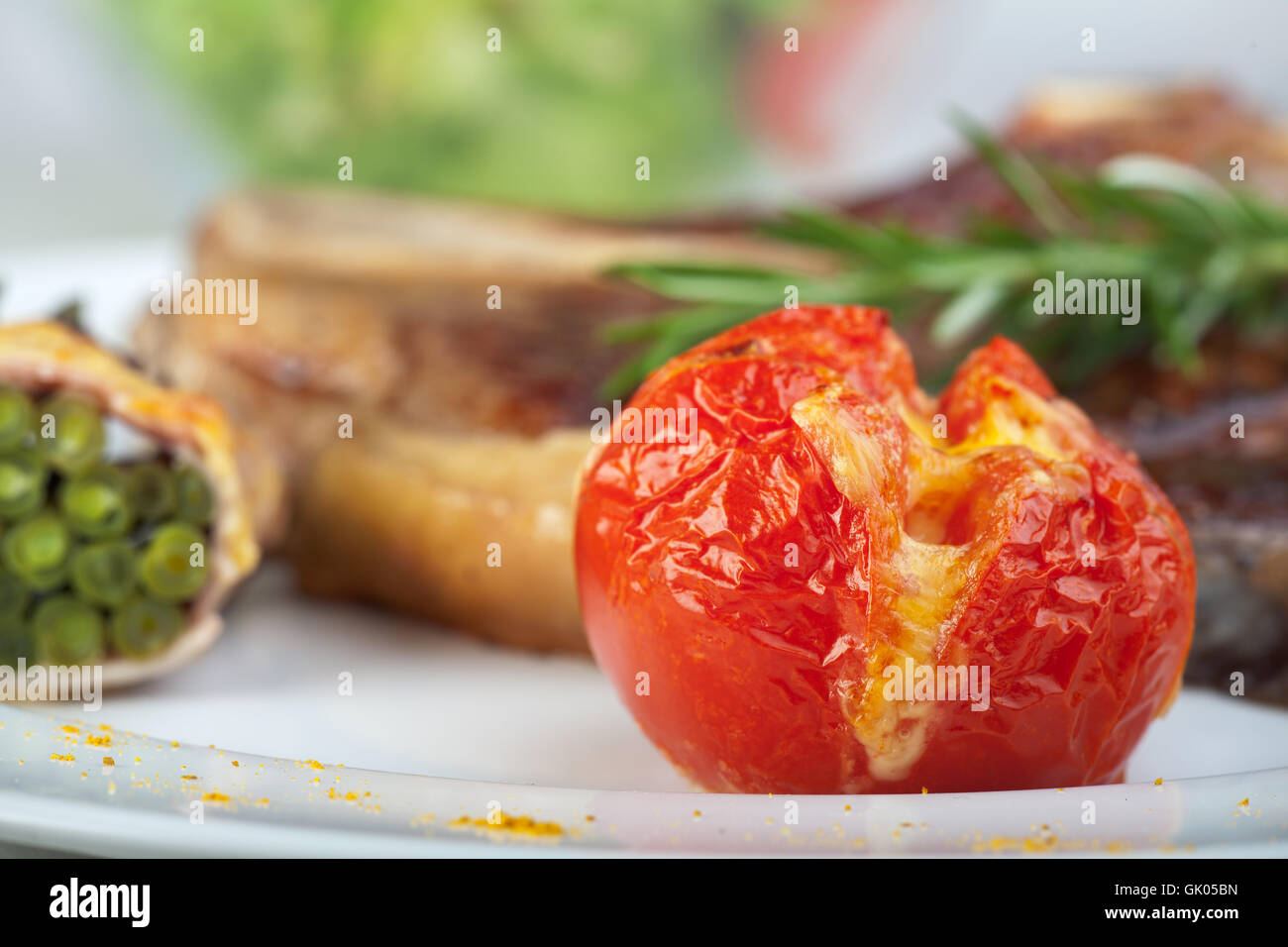 detail of a grilled tomato Stock Photo - Alamy